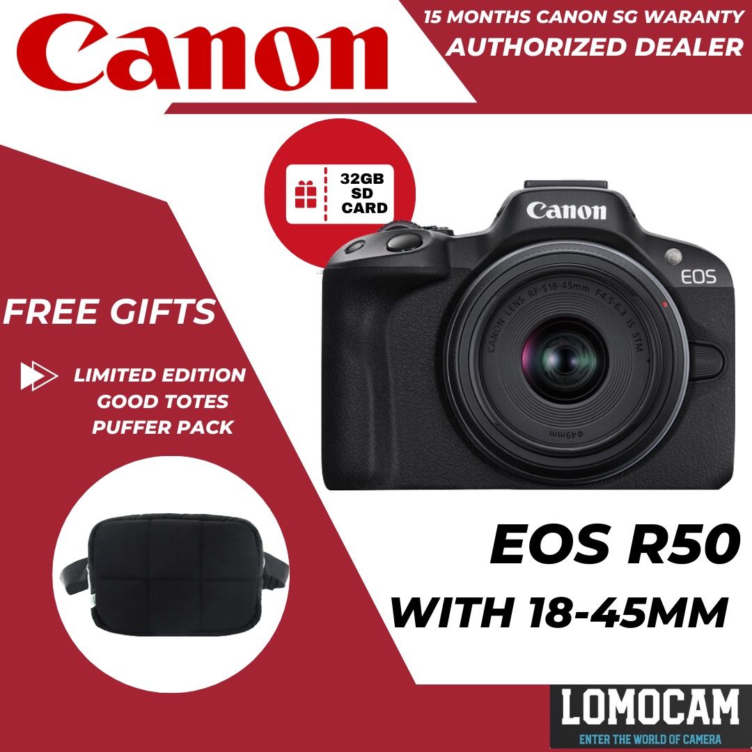 Canon EOS R50 BODY | Canon EOS R50 with 18-45mm Lens Mirrorless Camera ...