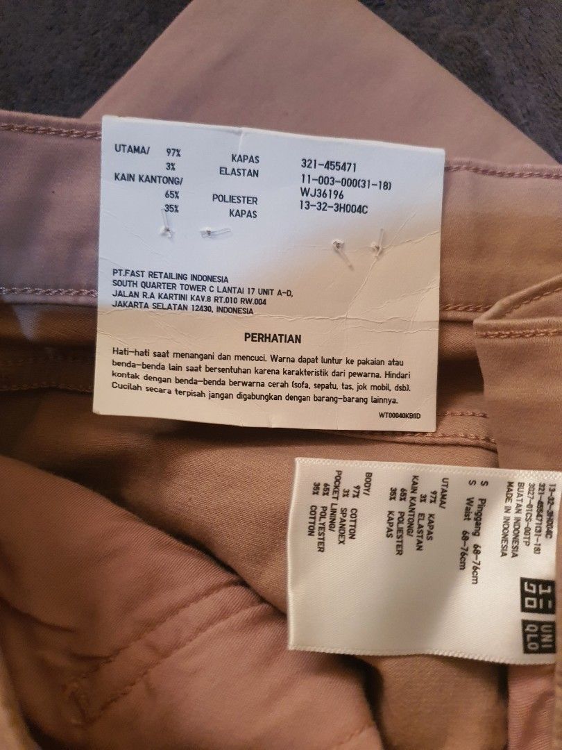 JUAL RUGI CELANA JEANS PRIA UNIQLO ORIGINAL TAG LENGKAP (SOFT PINK ...