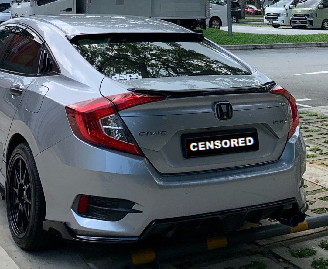 Honda Civic FC rear window visor spoiler & boot lip spoiler, Car ...