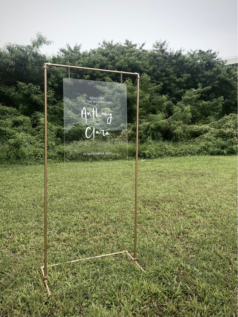 Clear Acrylic Wedding Welcome Signage | Acrylic Wedding Signage ...