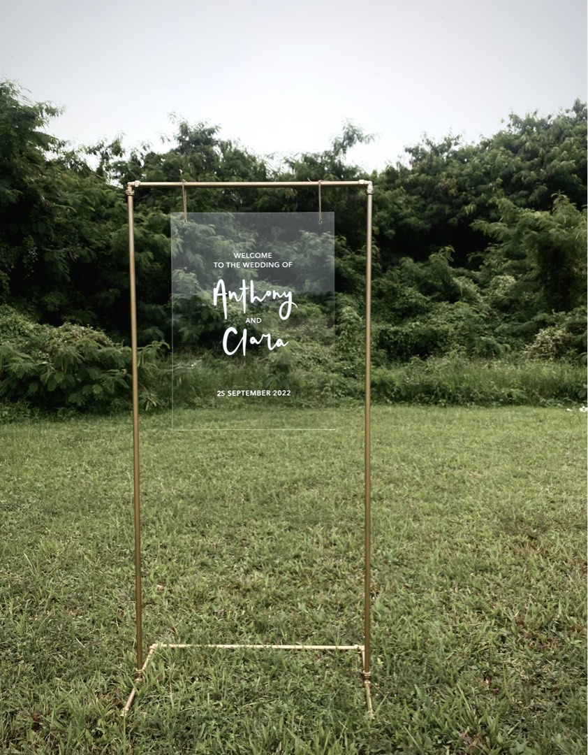 Clear Acrylic Wedding Welcome Signage | Acrylic Wedding Signage ...