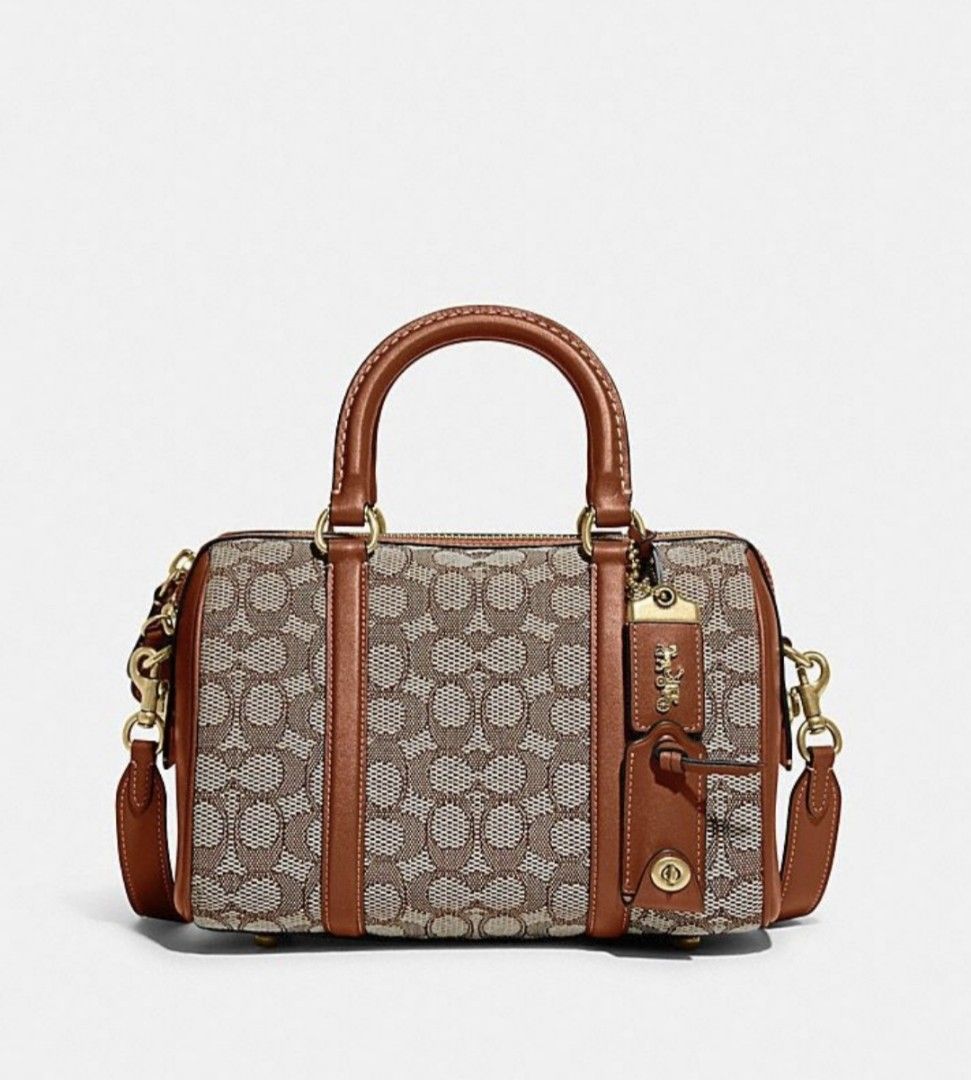 Coach RUBY SATCHEL 25 IN SIGNATURE TEXTILE JACQUARD, Luxury, Bags ...
