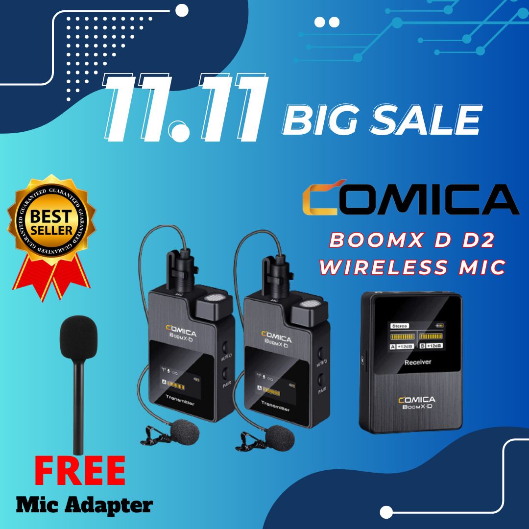 Comica BoomX D D2 Ultracompact Digital Wireless Microphone System for ...