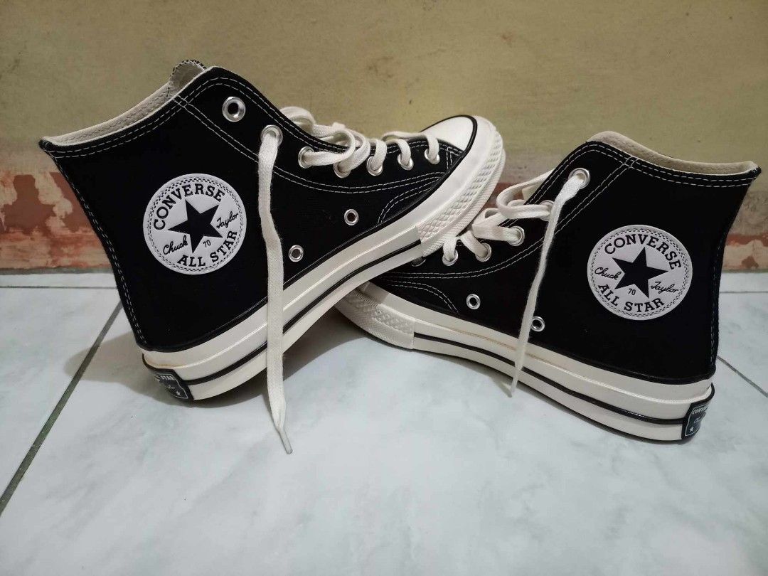 CONVERSE CHUCK 70 HIGH CUT UNISEX SNEAKERS - BLACK, Women's Fashion ...