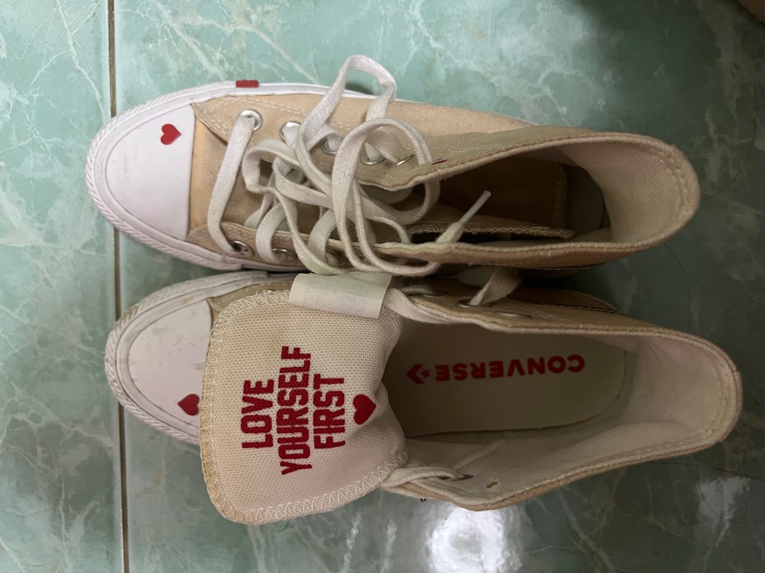 Converse high cut - Love Yourself first collection, Women's Fashion ...