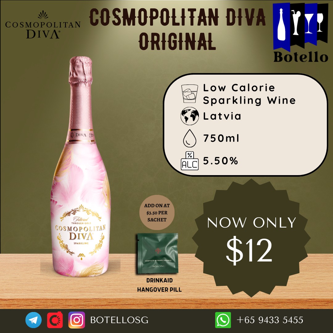 Cosmopolitan Diva Sparkling Wine / 750ml / Same Day Alcohol Delivery ...
