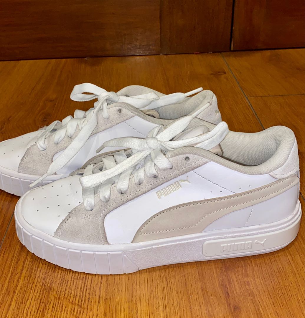 Cream Puma Sneakers, Women's Fashion, Footwear, Sneakers on Carousell
