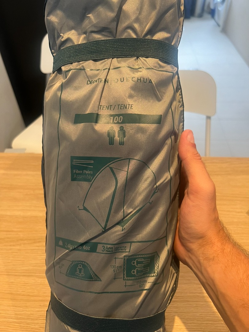 Decathlon Quechua TENT + GROUNDSHEET + PLAID, Sports Equipment, Hiking ...
