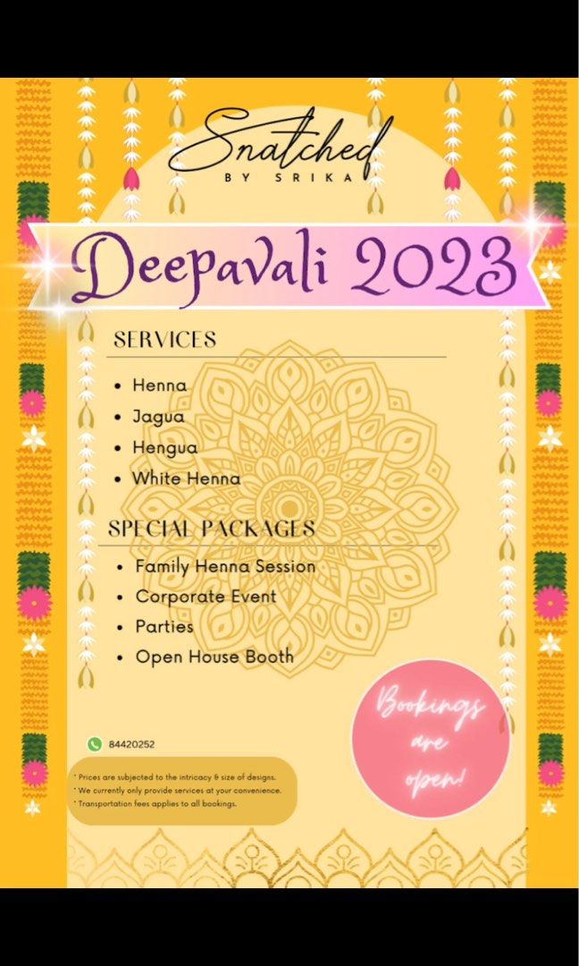HENNA DEEPAVALI PROMO 2023 , Hobbies & Toys, Stationery & Craft, Art ...