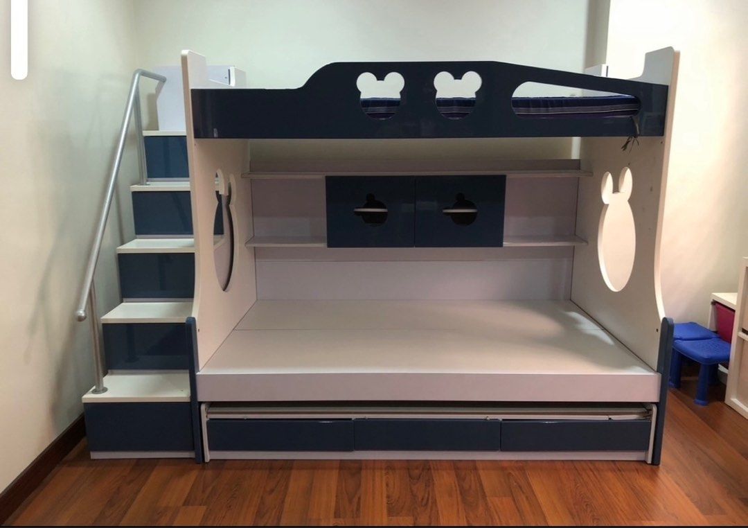 Double deck bed, Furniture & Home Living, Furniture, Bed Frames ...