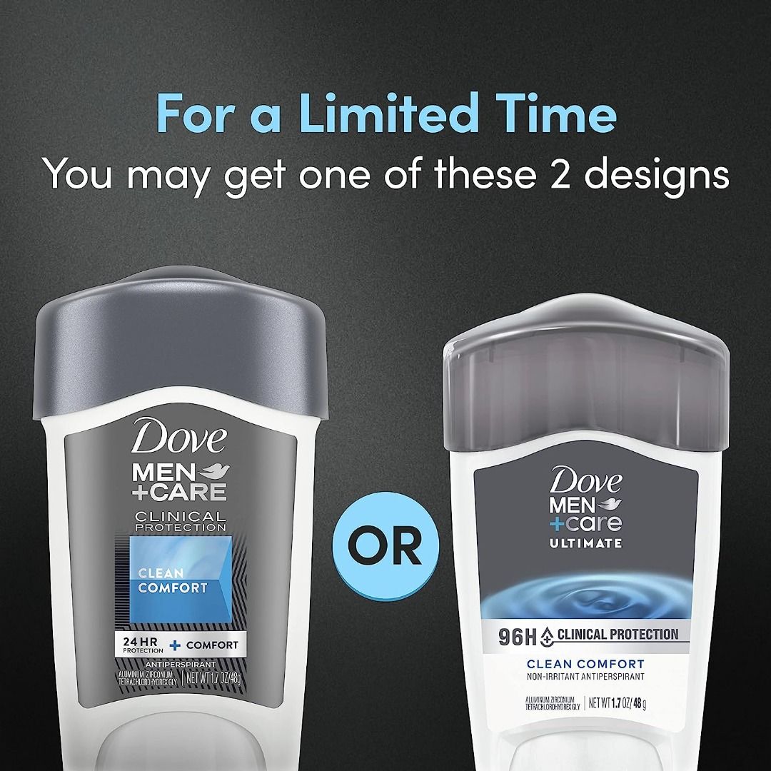 DOVE MEN + CARE Clinical Protection Antiperspirant Clean Comfort Stick ...