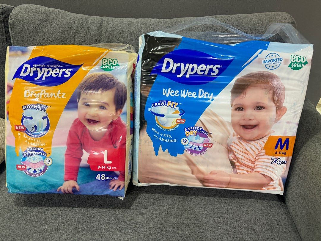 Drypers DryPantz & Wee Wee Dry, Babies & Kids, Bathing & Changing ...