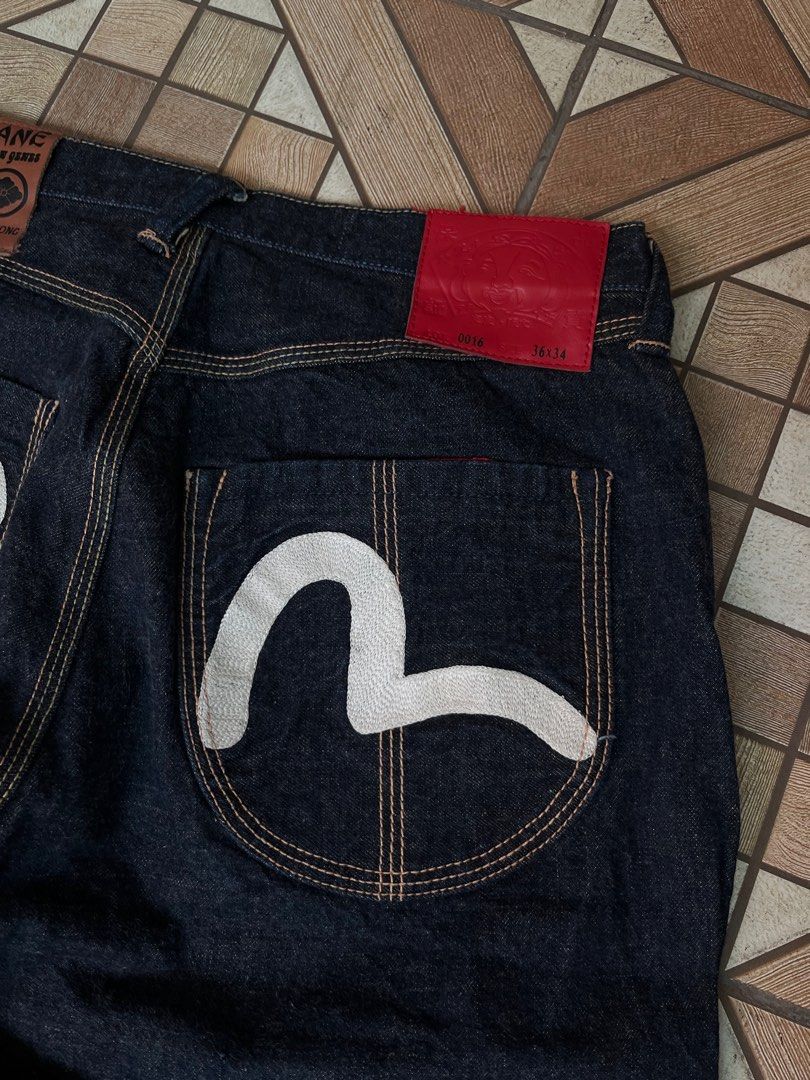 EVISU YAMANE SELVEDGE DENIM BAGGY, Men's Fashion, Bottoms, Jeans on Carousell
