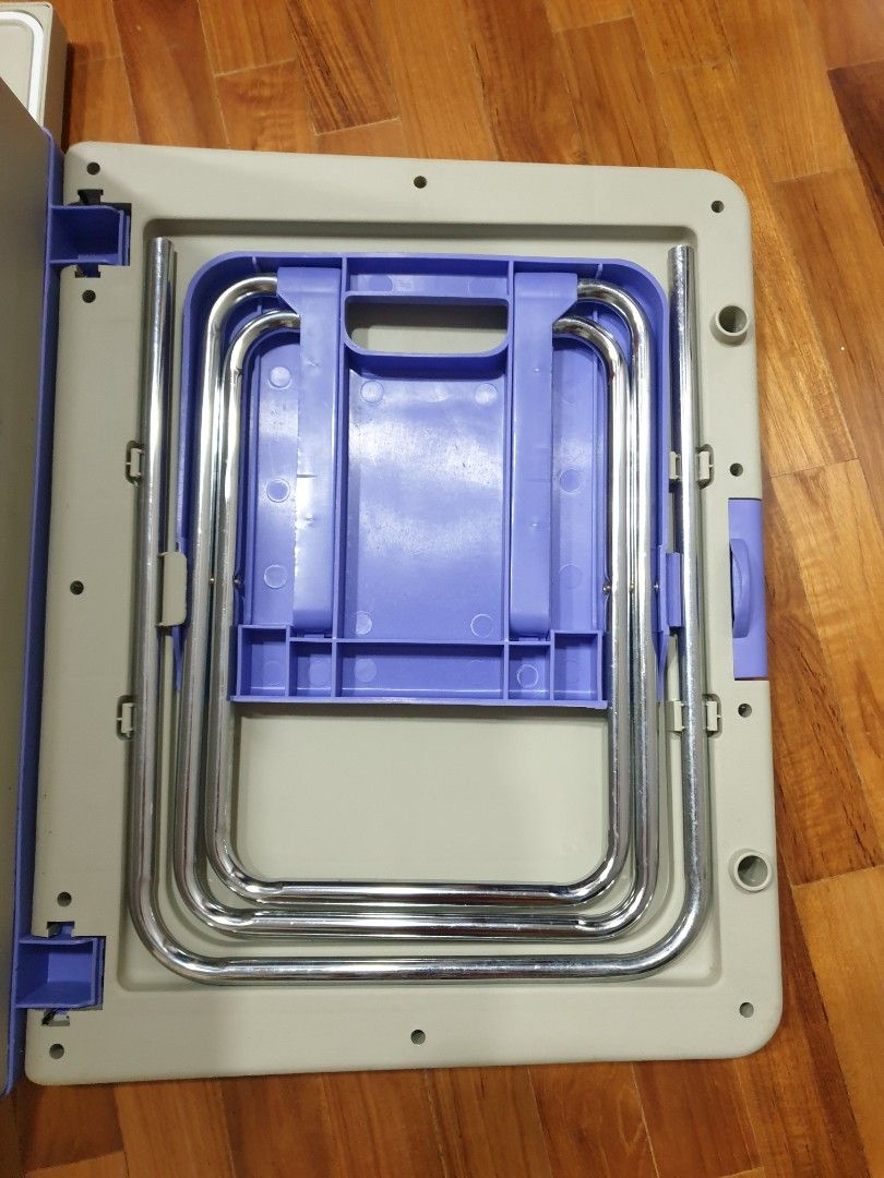 foldable cooler box with table, Furniture & Home Living, Outdoor ...