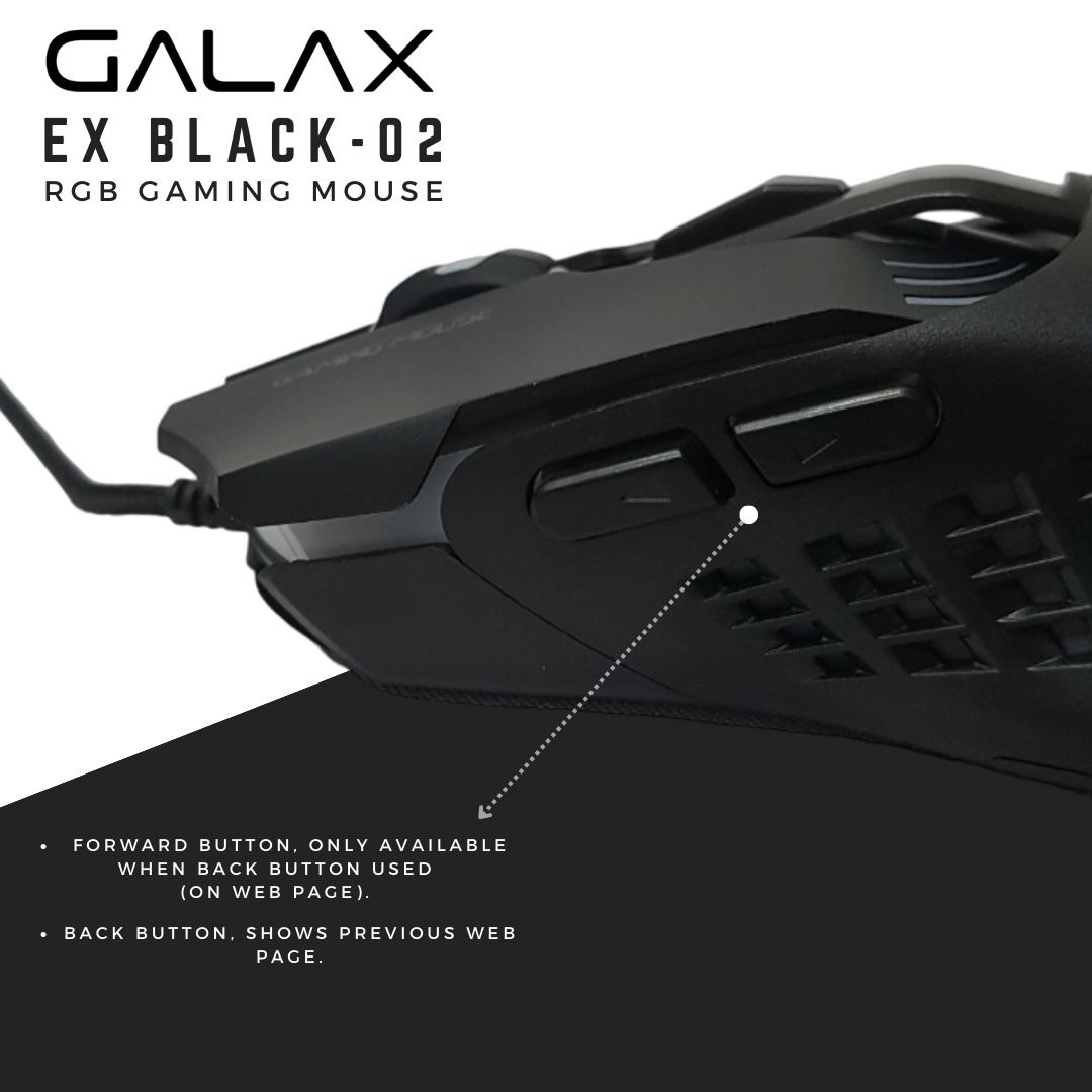 Galax Ex Black-02 RGB Gaming Mouse, Computers & Tech, Parts ...