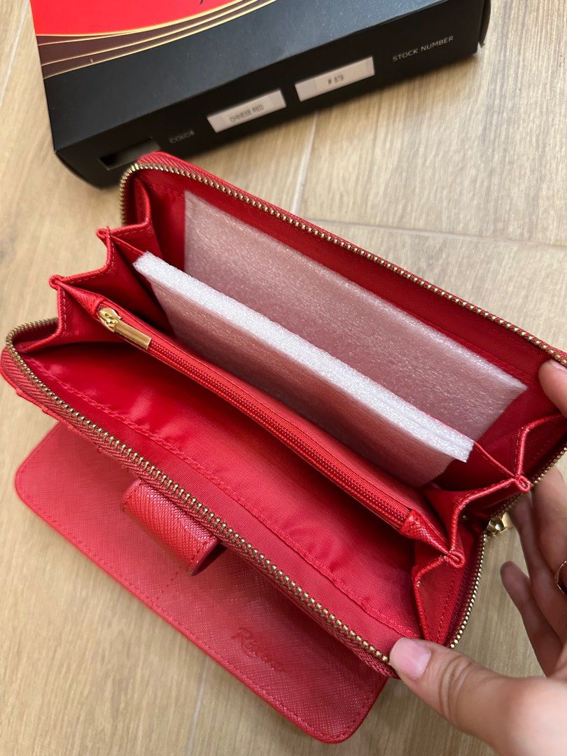 Red Riviera Long Wallet, Women's Fashion, Bags & Wallets, Wallets ...
