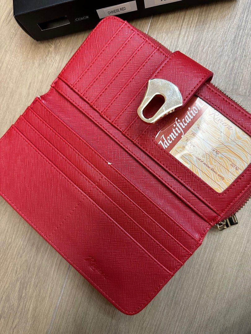 Red Riviera Long Wallet, Women's Fashion, Bags & Wallets, Wallets ...