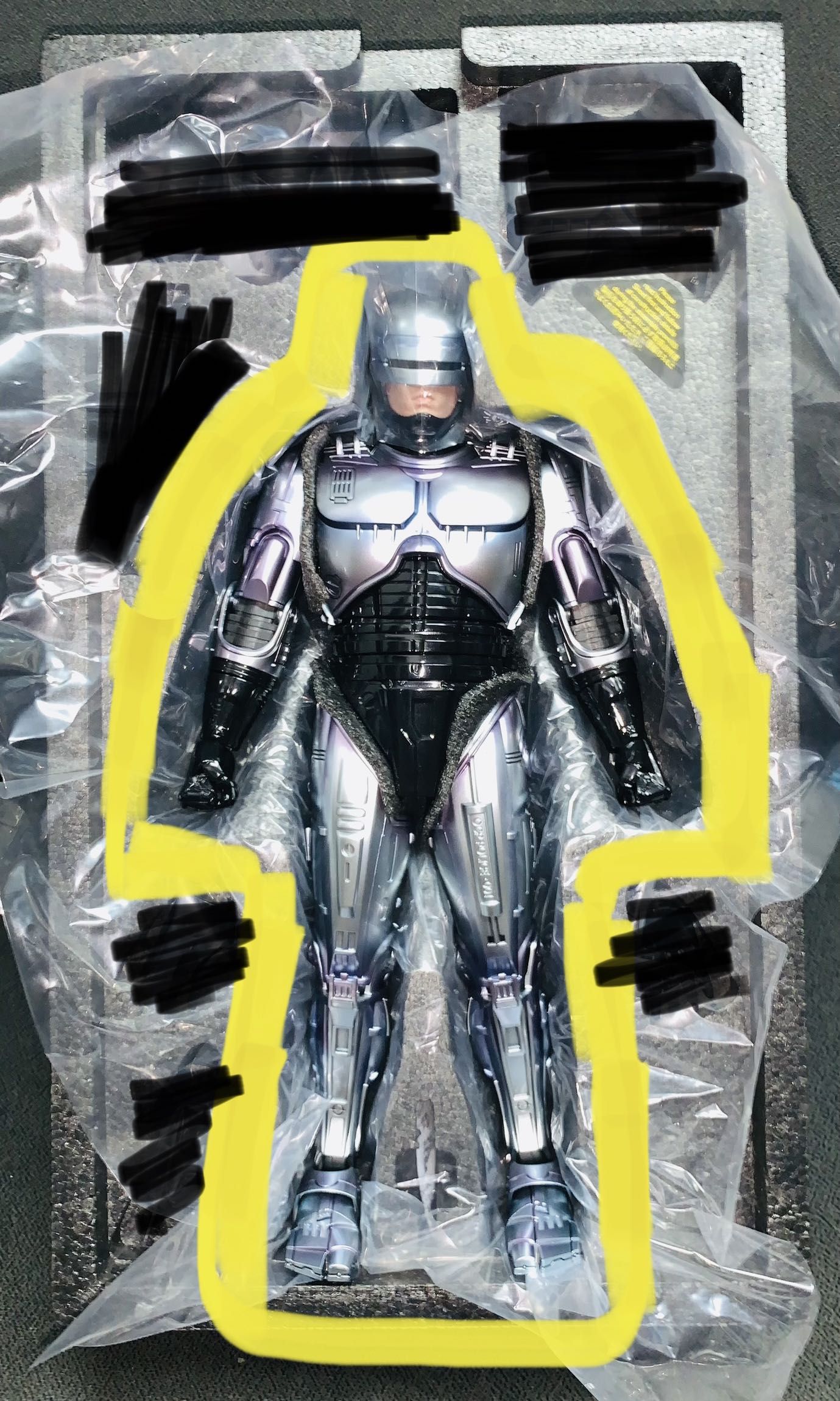 hottoys robocop 3 金合 diecast 藍色版 blue vision main body 鐵甲威龍 主體 mms669 ...