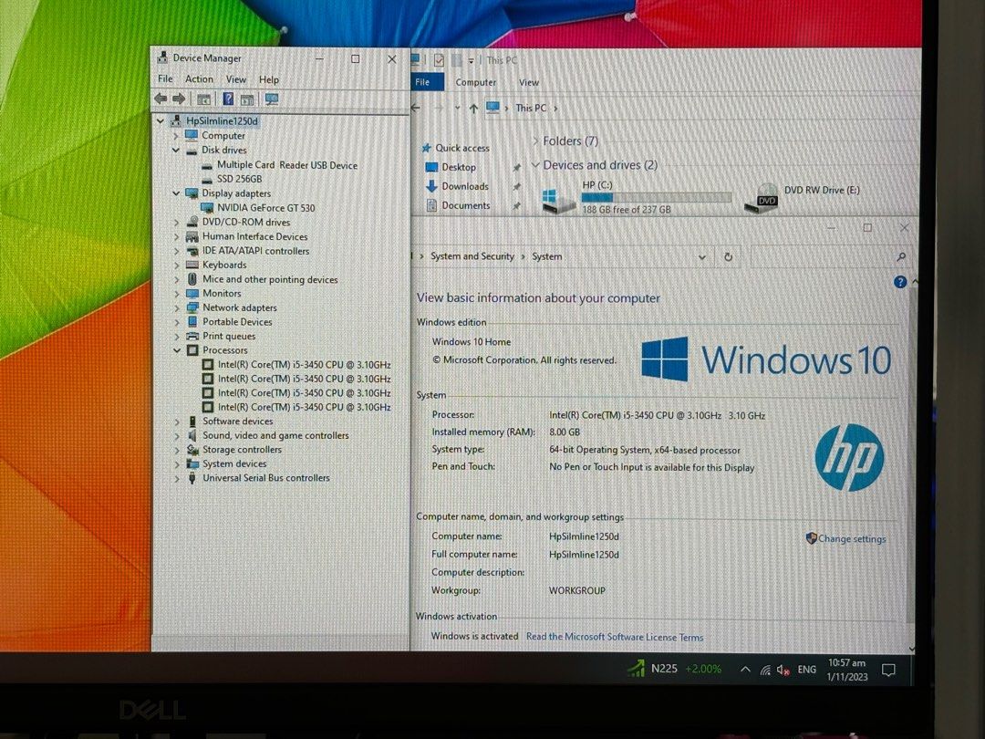 HP Pavilion Slimline Desktop Computer PC CPU Processor intel i5 Storage ...