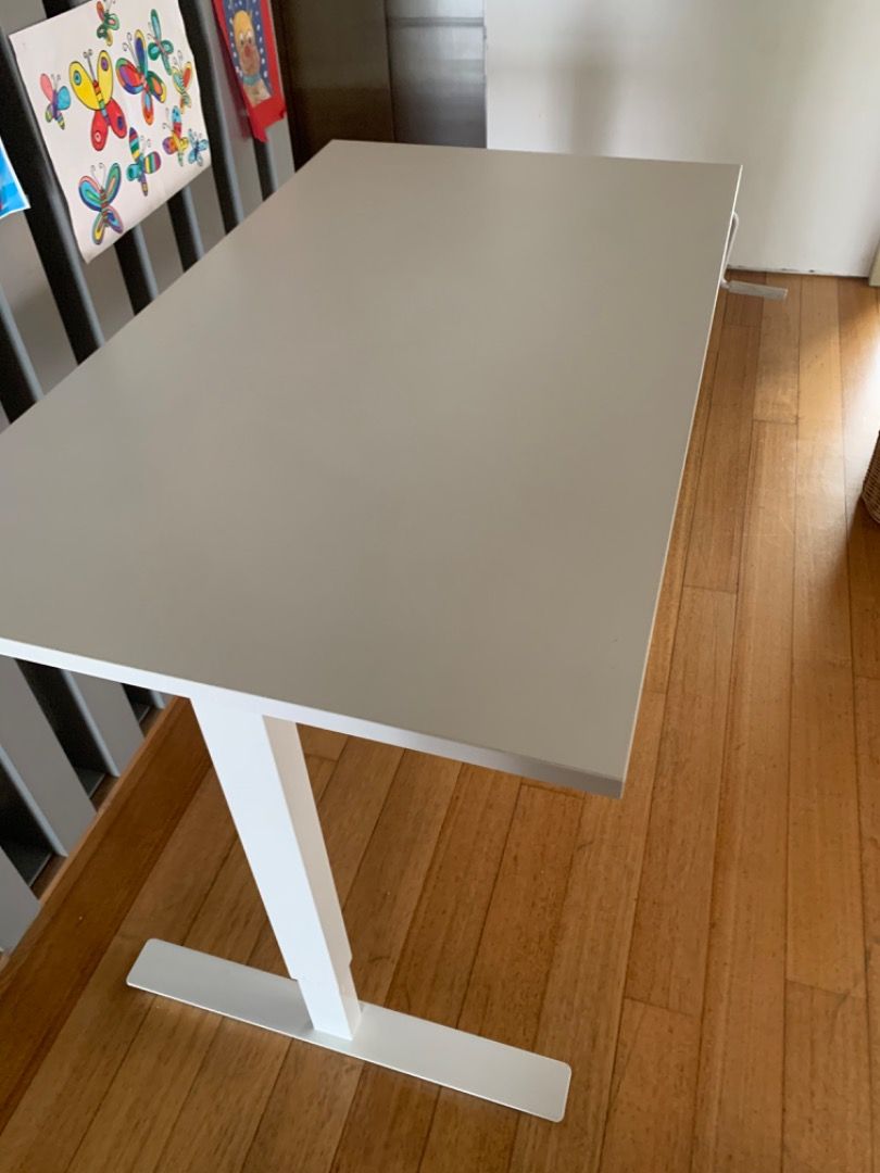 Ikea TROTTEN adjustable study desk white, Furniture & Home Living ...