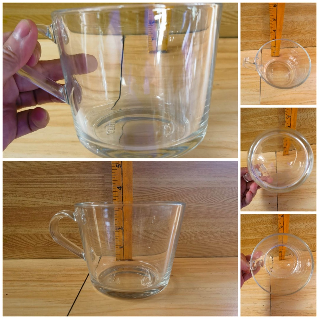 Ikea Large-Capacity Clear / Transparent Glass Mug (Surplus), Furniture ...