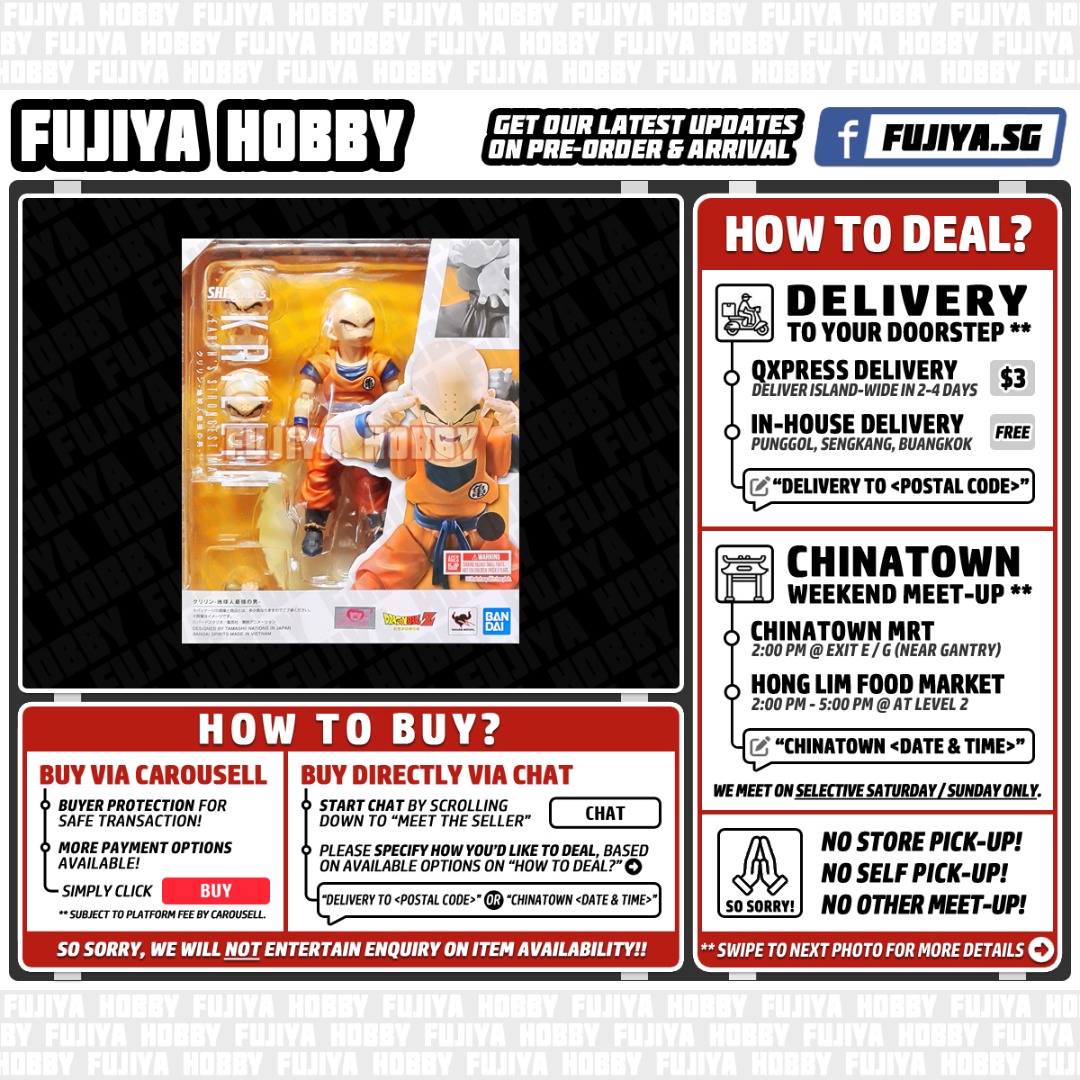 [IN-STOCK!!] S.H. Figuarts Krilin / Krillin -Earth's Strongest Man ...