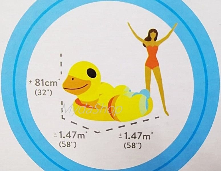 INTEX RAINBOW BABY DUCK Swim Pool Ride-On Float. Pelampung Anak Itek ...