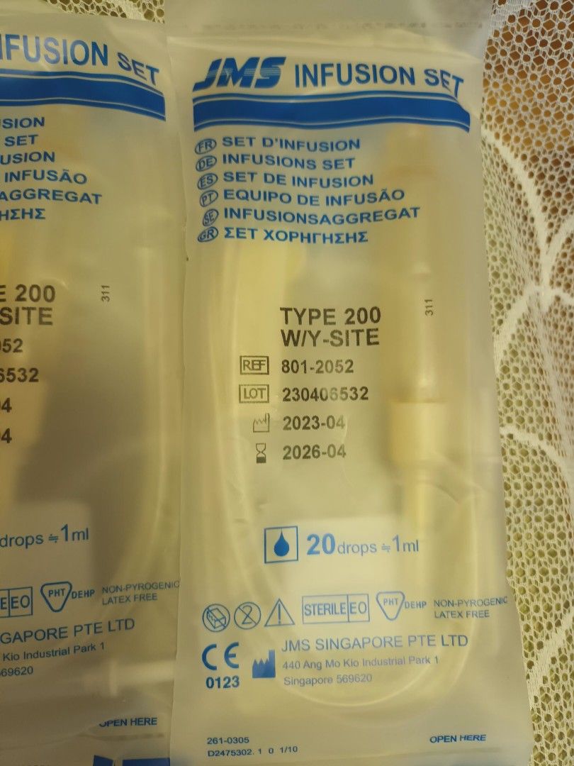 全新皮下水配件,JMS Infusion Set無菌輸液管,Extension Tube延長管,Three way三向頭,TERUMO 20cc/ml側咀針筒(貓狗), 寵物用品, 寵物家品及 ...