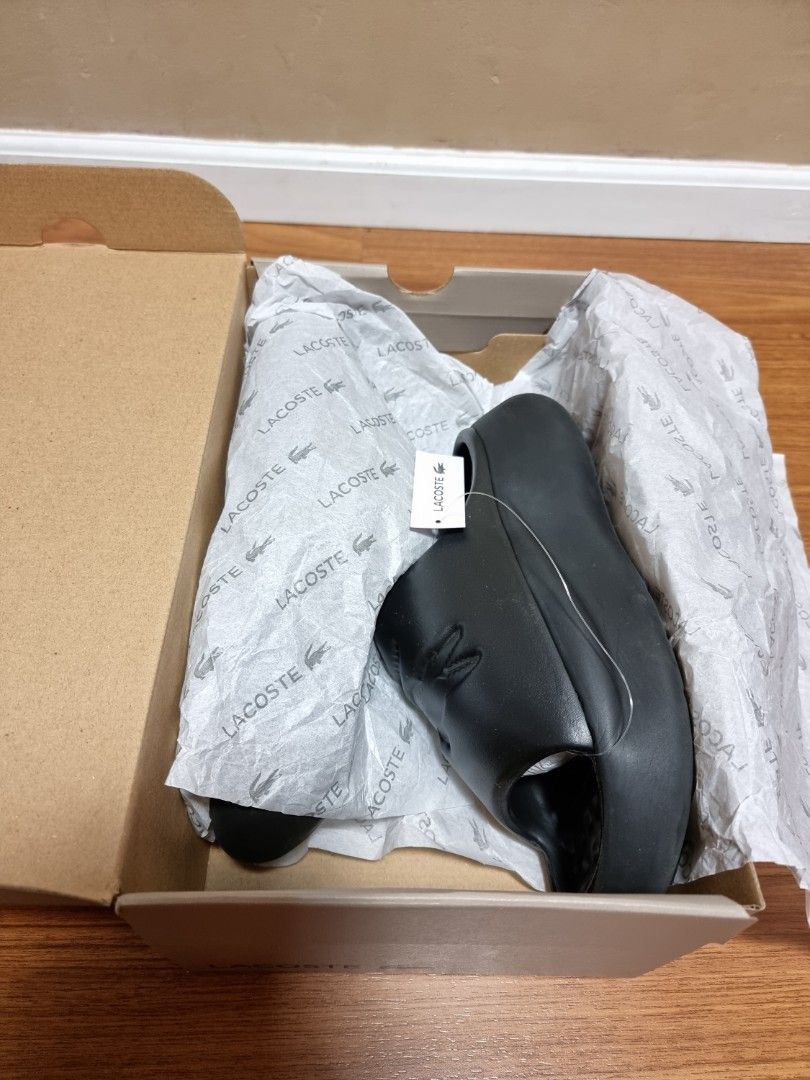 Lacoste slide legit, Women's Fashion, Footwear, Slippers and slides on ...