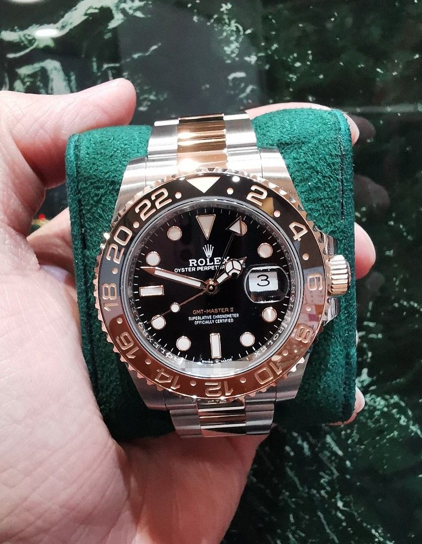 Late 2022 Rolex Gmt master 2 half rose gold rootbeer 126711chnr, Luxury ...