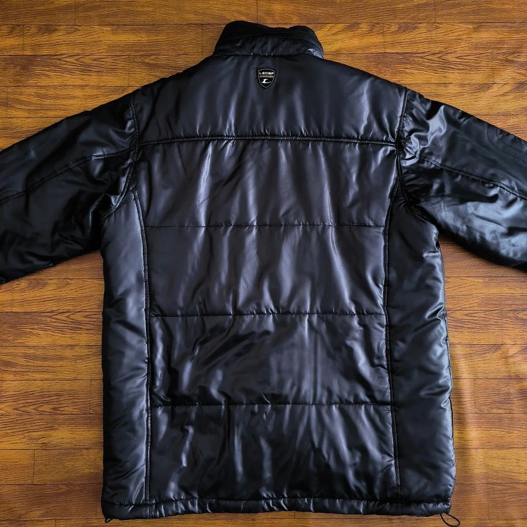 LECAF DOWN JACKET PUFFER BLACK, Fesyen Pria, Pakaian , Baju Luaran di ...