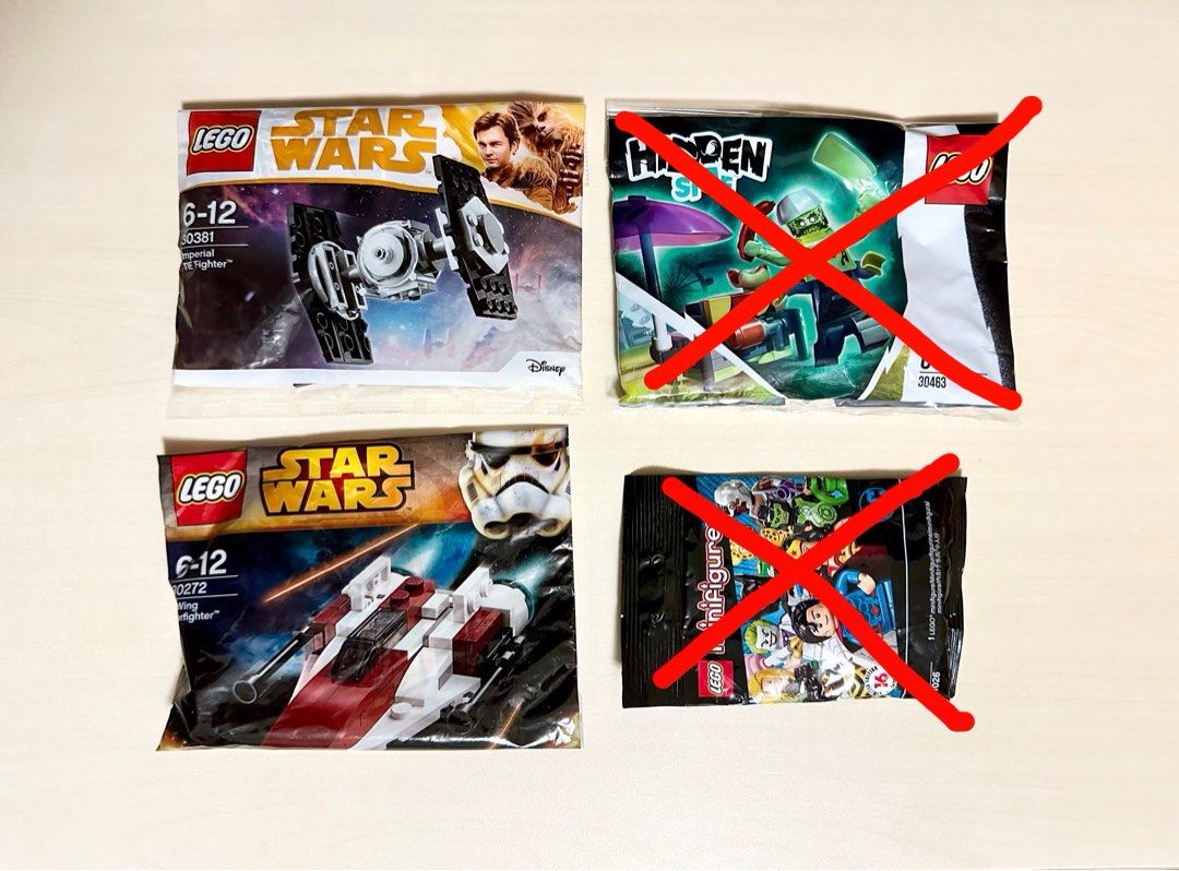 LEGO Star Wars 30272 A-Wing Starfighter 30381 Imperial TIE Fighter ...