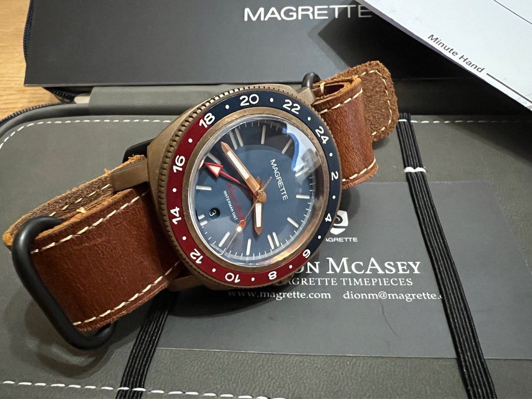 Magrette Waterman GMT, Luxury, Watches on Carousell