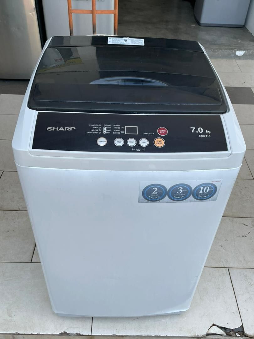 Mesin basuh jenama Sharp 7kg, TV & Home Appliances, Washing Machines ...