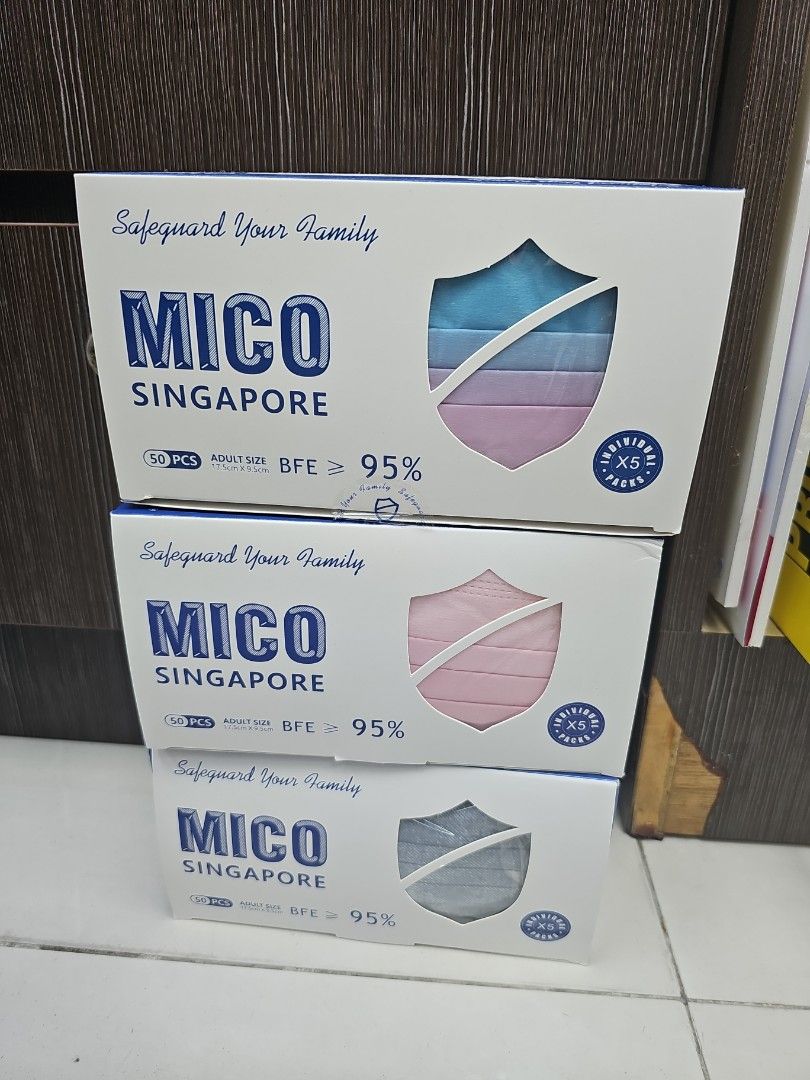 Mico 95% Adult Size BFE Mask, Health & Nutrition, Face Masks & Face ...