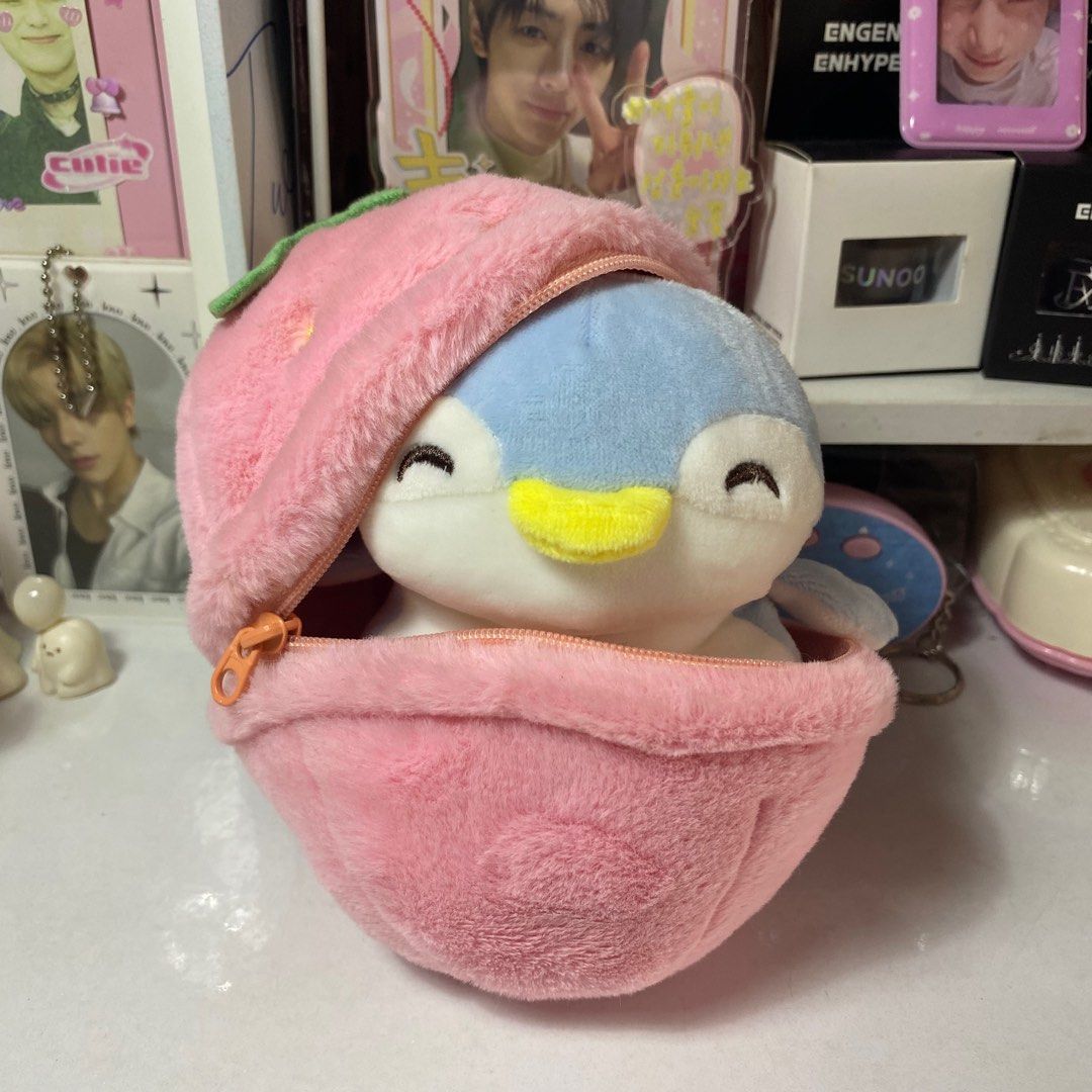 Miniso Penguin Plush Toy Fruit Series Surprise Ball, Hobbies & Toys ...