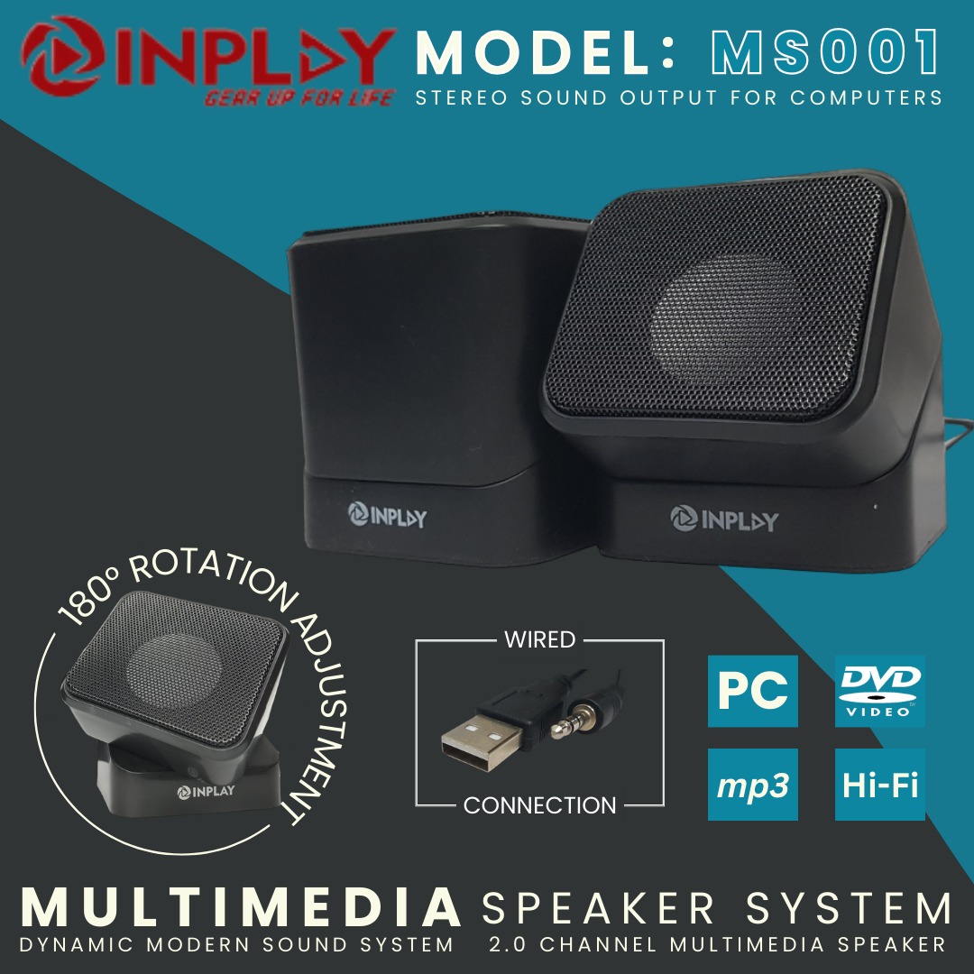 MS001 Inplay Multimedia Speaker System, Computers & Tech, Parts ...