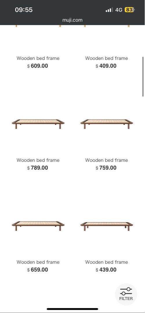 MUJI Walnut Queen Bed Frame /w mattress, Furniture & Home Living ...