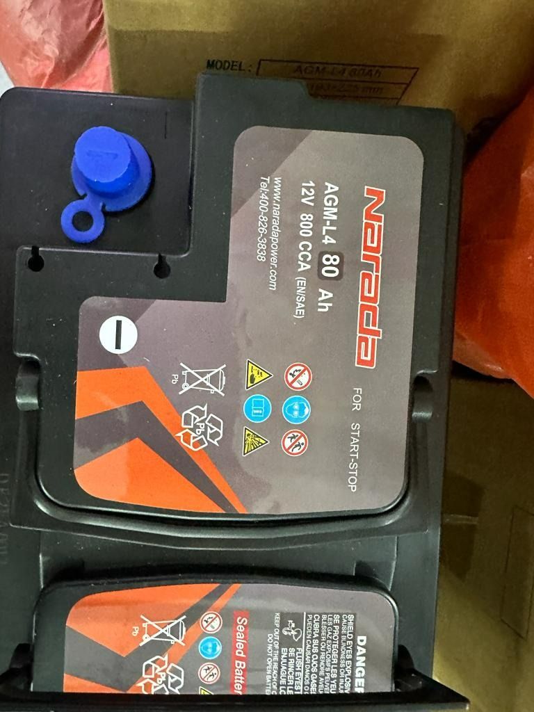 NARADA Car Battery AGM-l4 80AH Start-Stop, Car Accessories, Electronics ...