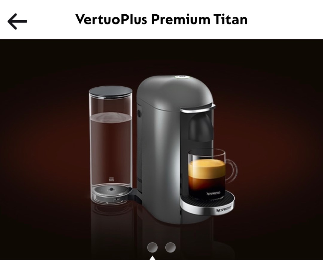 Nespresso Vertuo Plus Premium Titanium, TV & Home Appliances, Kitchen ...