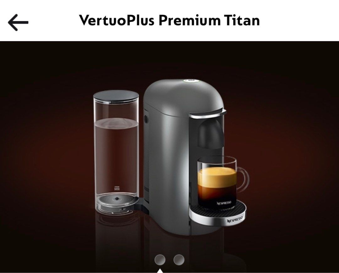 Nespresso Vertuo Plus Premium Titanium, TV & Home Appliances, Kitchen ...