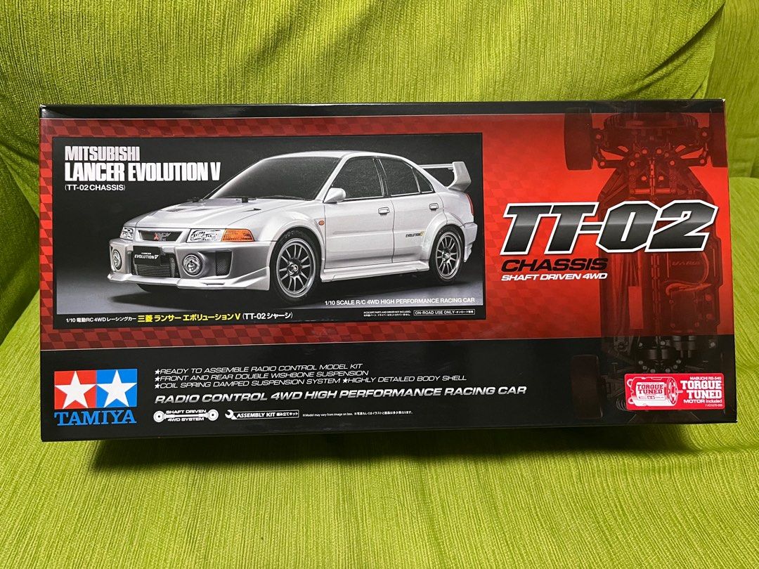 Tamiya New Arrival - Mitsubishi Lancer Evo V - Brand New Tamiya TT02 RC ...