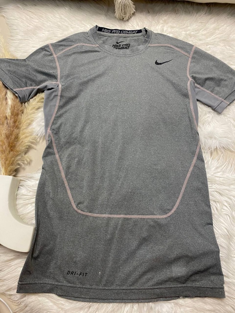 NIKE PRO COMBAT Dri-Fit Compression Shirt Gym/Sport Active Wear, Men's ...
