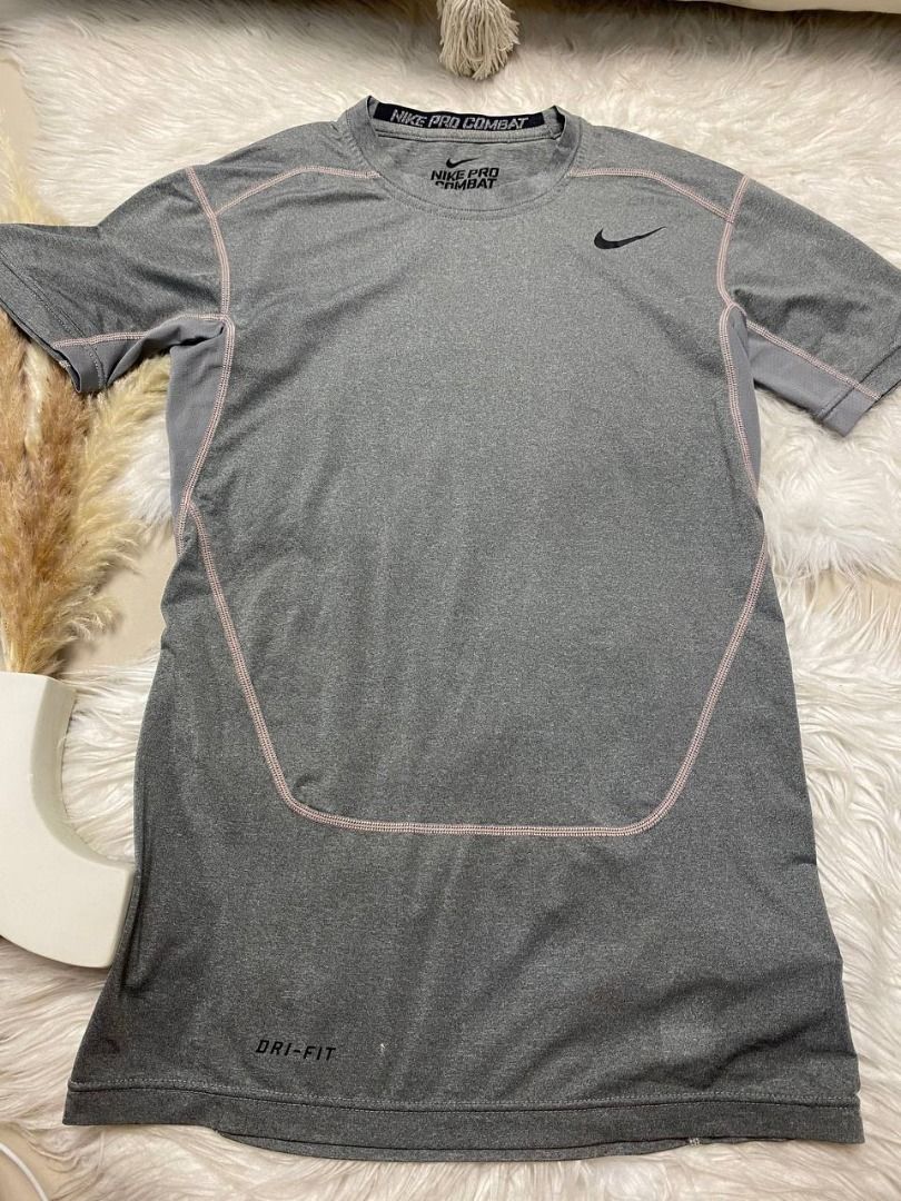 NIKE PRO COMBAT Dri-Fit Compression Shirt Gym/Sport Active Wear, Men's ...