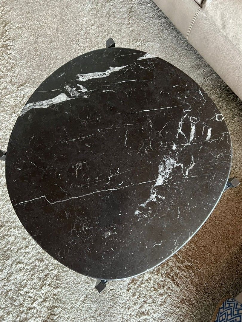 Niobe Coffee Table Black Marquina Marble with Steel Frame, Furniture ...