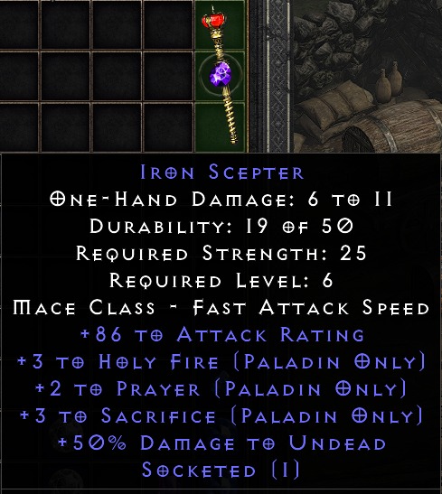 (Non-Ladder) GG 3 to Holy Fire with 3 to Sacrifice Leveling Scepter ...