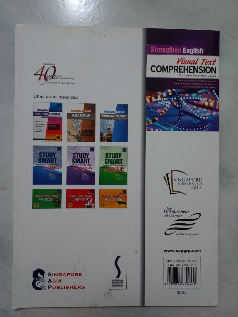 O level Visual Text comprehension assessment book, Hobbies & Toys ...