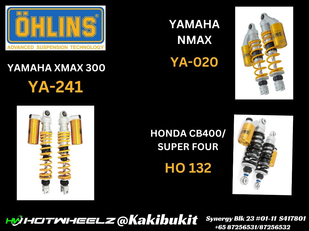 OHLINS SUSPENSION/OHLINS REAR SHOCK ABSORBER-YAMAHA XMAX 300/250/HONDA ...