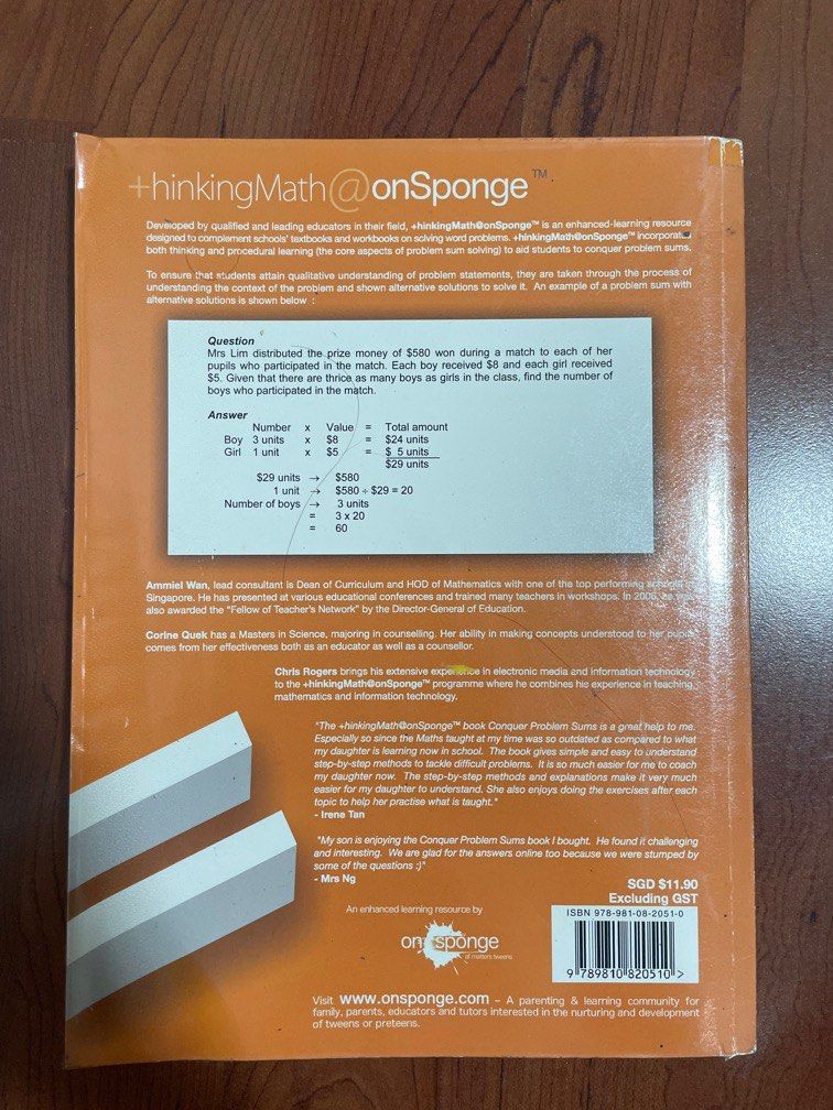 OnSponge Conquer Problem Sums Primary 3, Hobbies & Toys, Books & Magazines, Assessment Books on ...