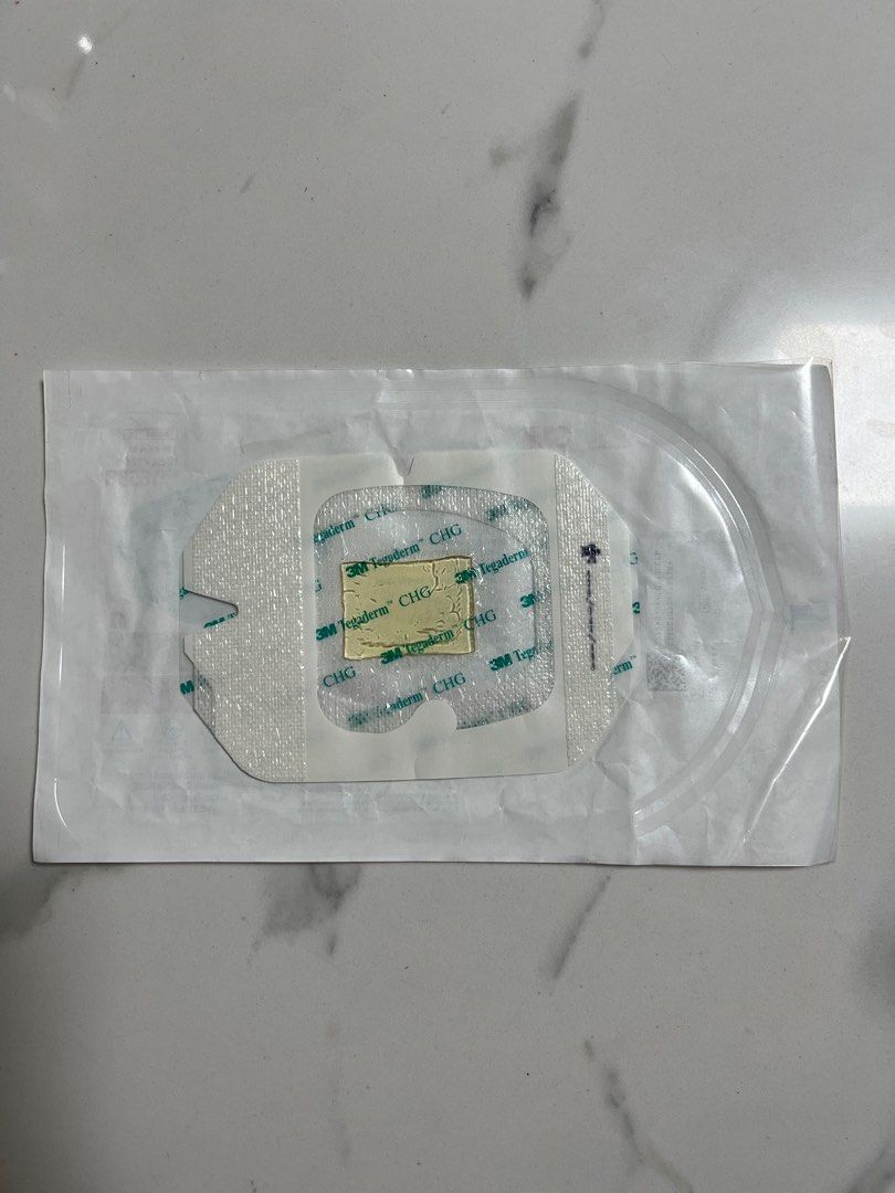 Original 3M Tegaderm CHG 1658R for IV drip/picc line dressing, Health & Nutrition, Medical ...